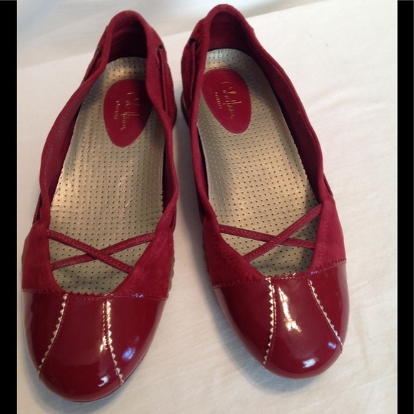 Cole Haan | Shoes | Cole Haan Red Suedepatent Leather Loafer Nwob ...